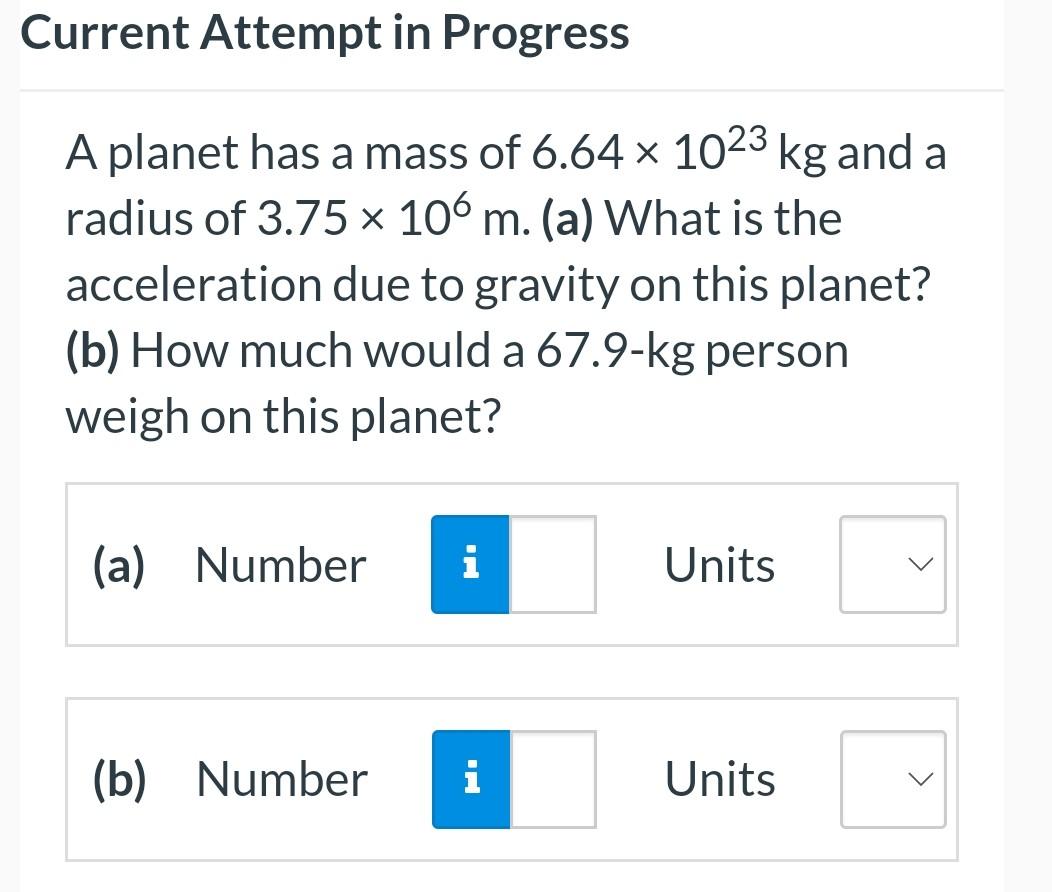 Solved A planet has a mass of 6.64×1023 kg and a radius of | Chegg.com