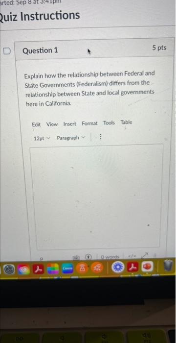Explain How The Relationship Between Federal And Chegg