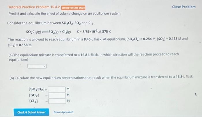Solved Tutored Practice Problem 15.4.2 Predict and calculate | Chegg.com