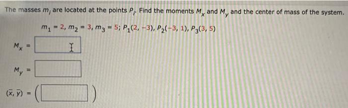 Solved Point-masses m1 are located on the x-axis as shown. | Chegg.com