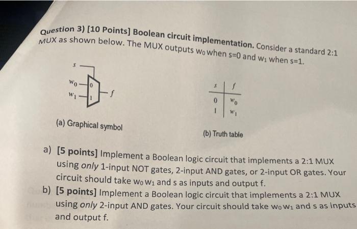 Solved Question 3) [10 Points] Boolean circuit | Chegg.com