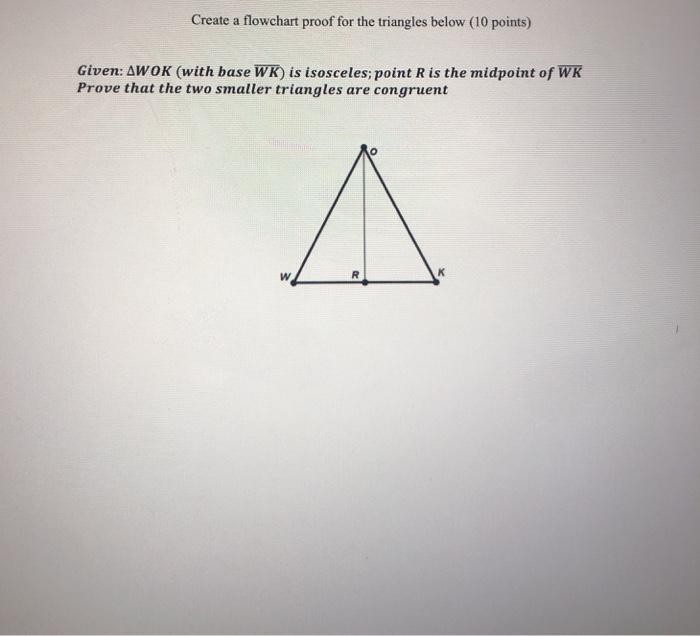 Solved Create a flowchart proof for the triangles below (10 | Chegg.com