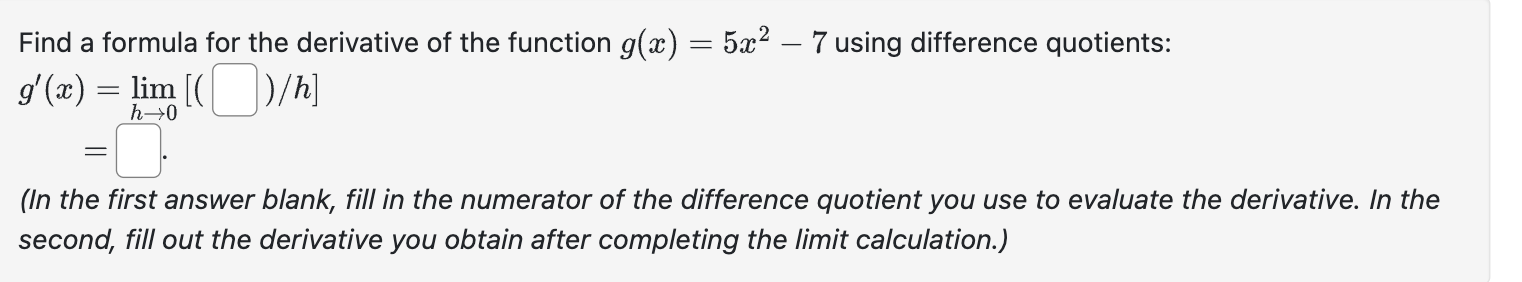 Solved Find a formula for the derivative of the function | Chegg.com