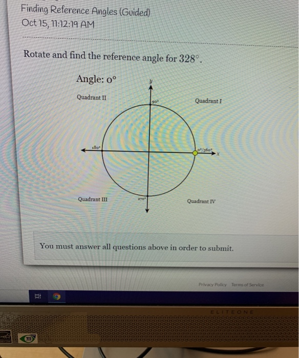 Solved Finding Reference Angles (Guided) Oct 15, 11:12:19 AM | Chegg.com