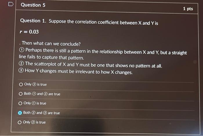Solved Question 1. Suppose the correlation coefficient | Chegg.com