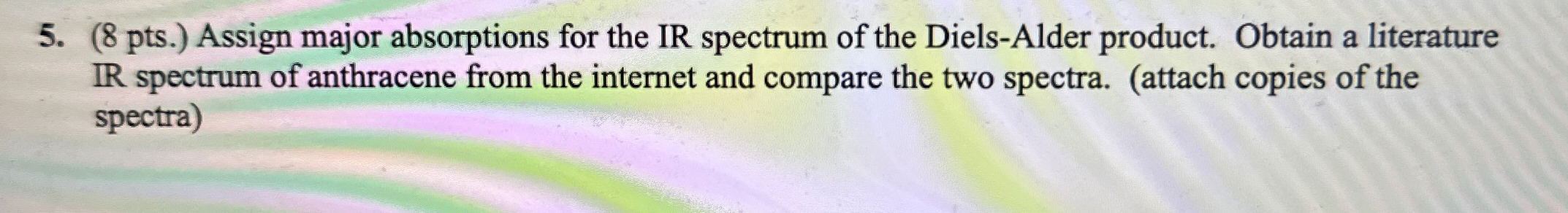 Solved Assign major absorptions for the IR spectrum of the | Chegg.com