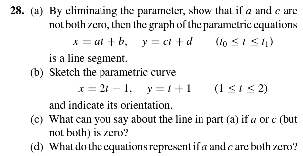 Solved 13-18 Find parametric equations for the curve, and | Chegg.com