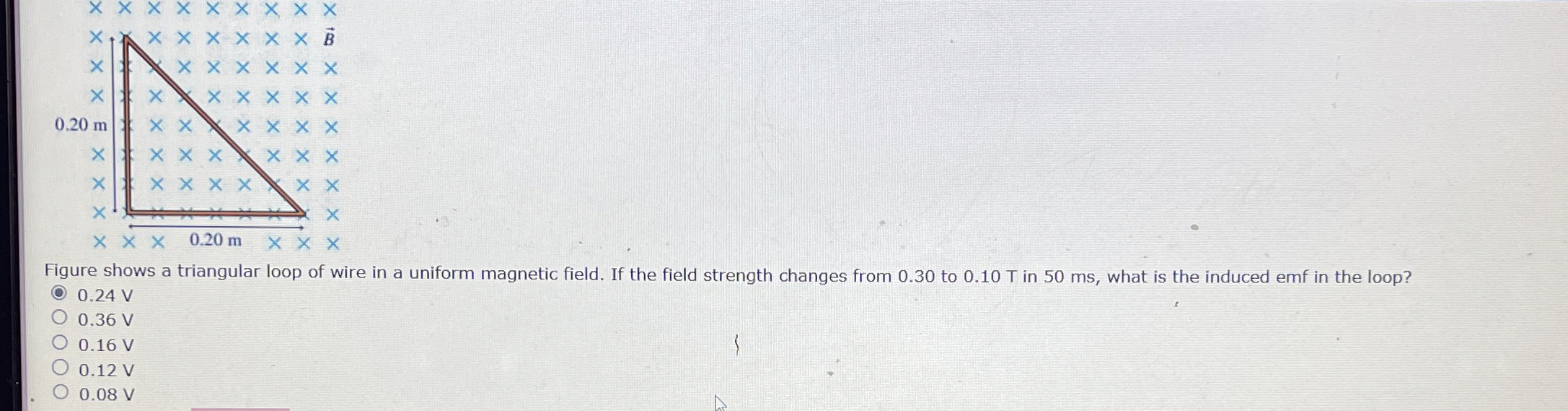 Solved Figure shows a triangular loop of wire in a uniform | Chegg.com