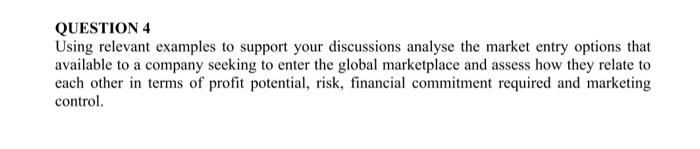 Solved QUESTION 4 Using relevant examples to support your | Chegg.com