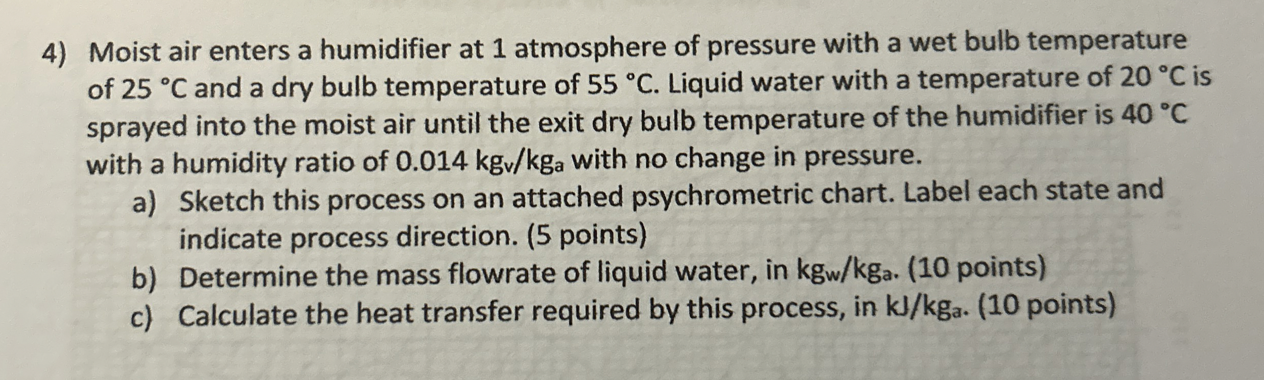 Solved Moist air enters a humidifier at 1 ﻿atmosphere of | Chegg.com