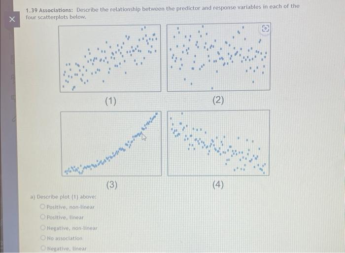 Solved 1 39 Associations Describe The Relationship Between Chegg