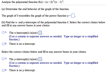 Solved Analyze the polynomial function f(x)=(x + 2)2(x-1)2. | Chegg.com
