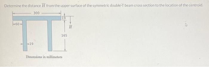 Solved Determine the distance Hˉ from the upper surface of | Chegg.com