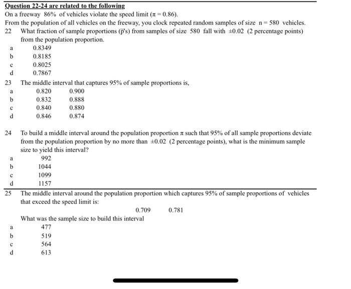 Solved Dn a freeway 86% of vehicles violate the speed limit | Chegg.com