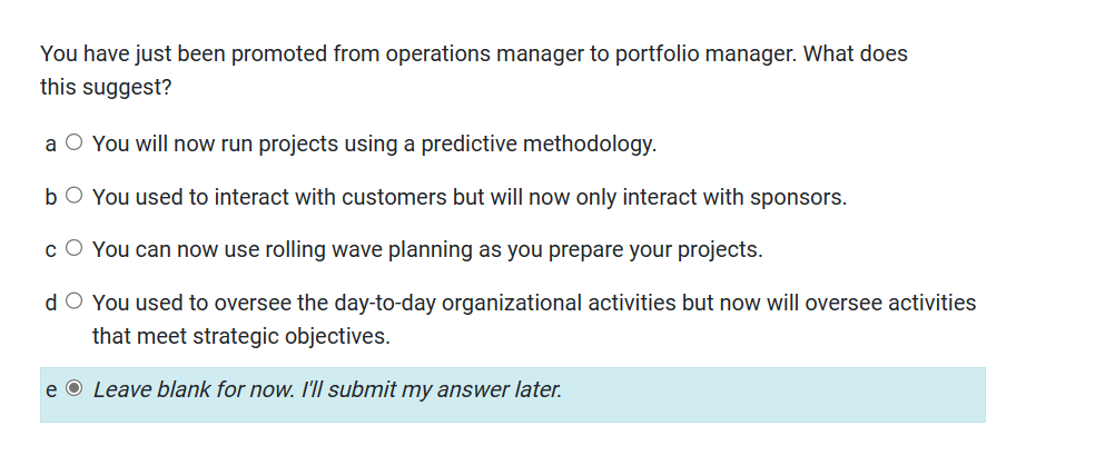 Solved You have just been promoted from operations manager | Chegg.com