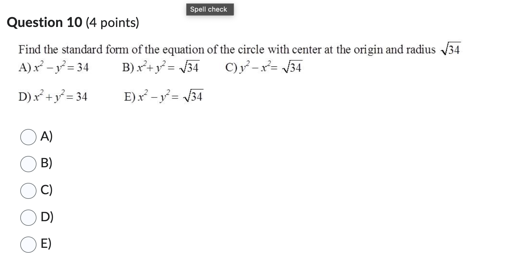Solved Question 10 (4 points)Find the standard form of the | Chegg.com Solved Question 10 (4 points)Find the standard form of the | Chegg.com