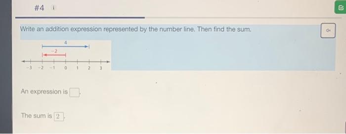 Solved #5 i Write an addition expression represented by the | Chegg.com