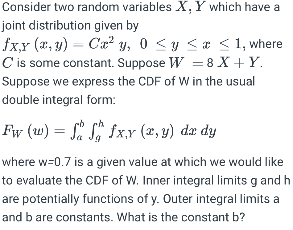 Solved Consider two random variables x,Y ﻿which have ajoint | Chegg.com