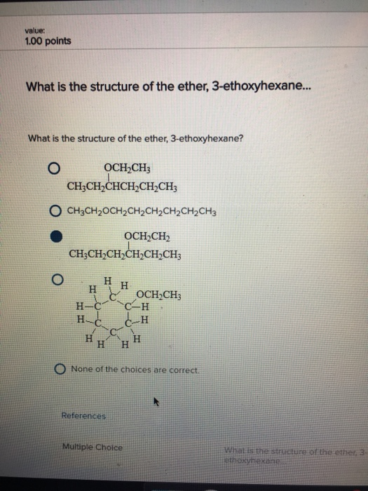 Solved value: 1.00 points What is the structure of the | Chegg.com
