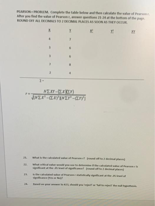 Solved PEARSON PROBLEM. Complete the table below and then | Chegg.com