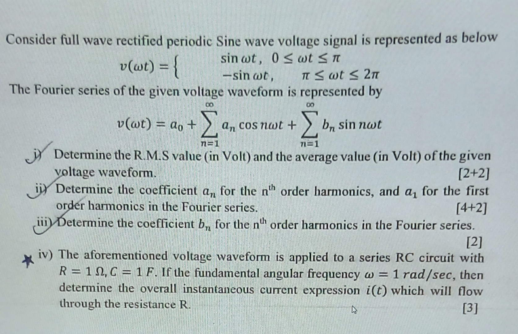 Solved Consider full wave rectified periodic Sine wave | Chegg.com