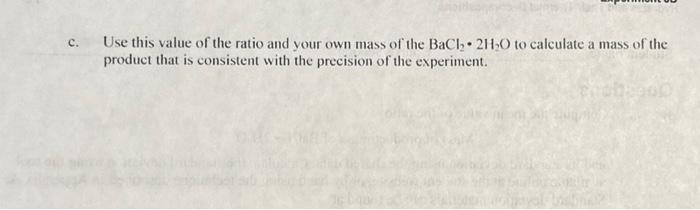 Solved Use this value of the ratio and your own mass of the | Chegg.com