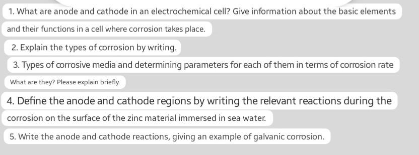 Solved 1. What are anode and cathode in an electrochemical | Chegg.com