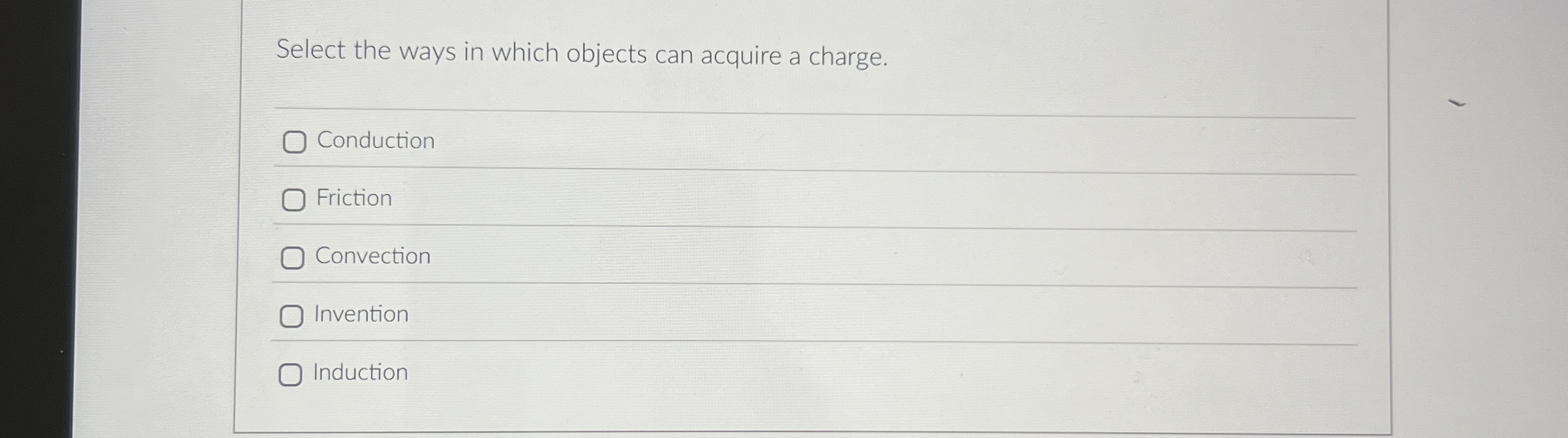 Solved Select the ways in which objects can acquire a | Chegg.com