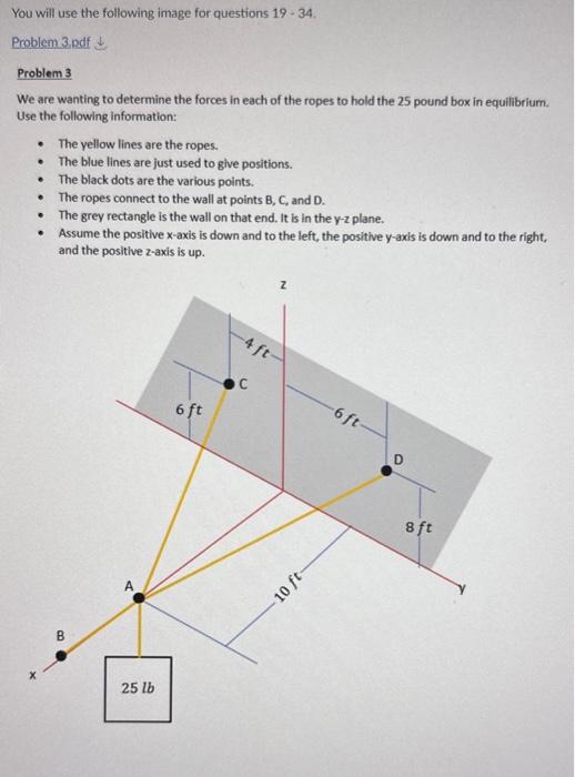 Solved Problem 3 We are wanting to determine the forces in | Chegg.com