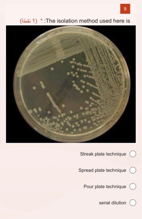 Solved : The isolation method used here is Streak plate | Chegg.com