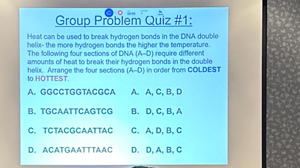 Solved Group Problem Quï ﻿#1:Heat can be used to break | Chegg.com