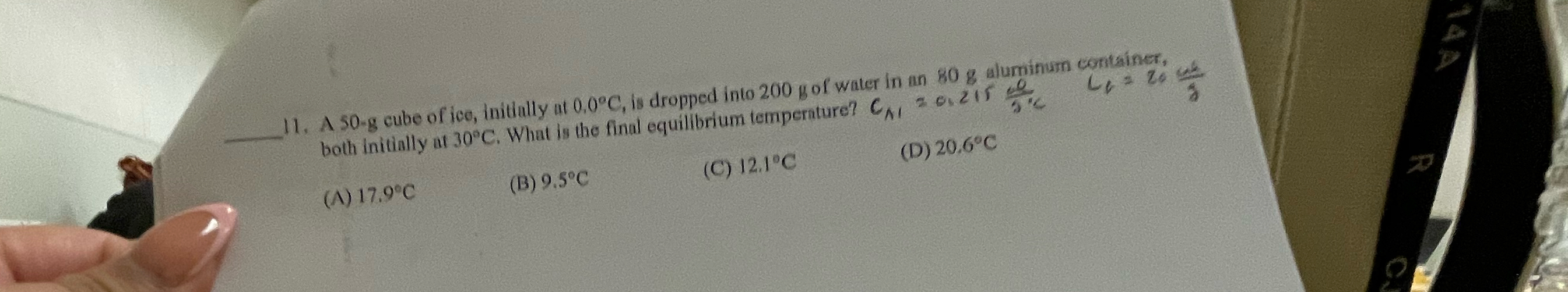 Solved A 50-g ﻿cube of ice, initially at 0,0°C, ﻿is dropped | Chegg.com