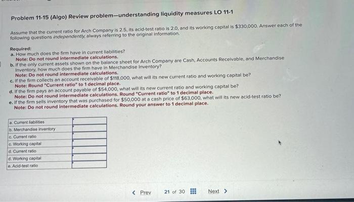 Solved Problem 11-15 (Algo) Review problem-understanding | Chegg.com