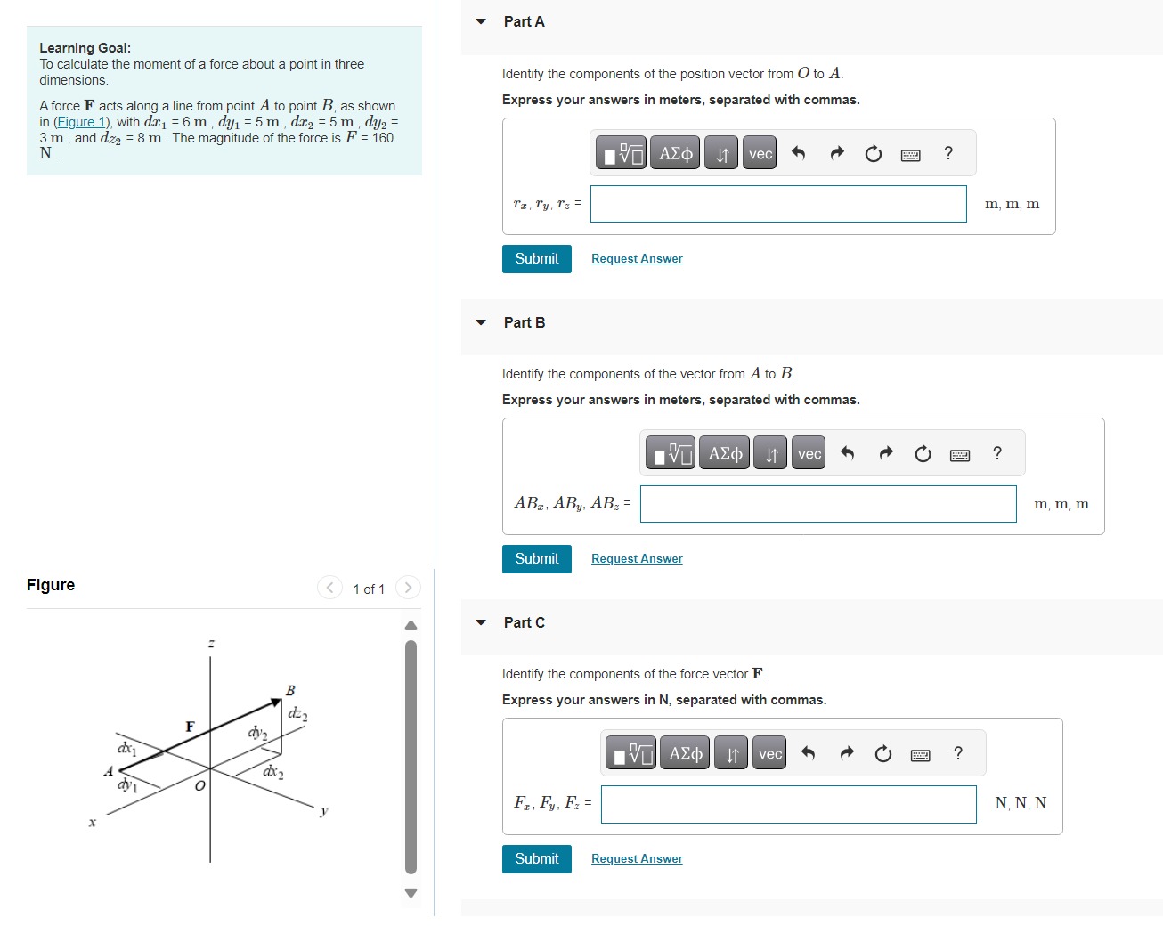 Solved Part ALearning Goal:To calculate the moment of a | Chegg.com