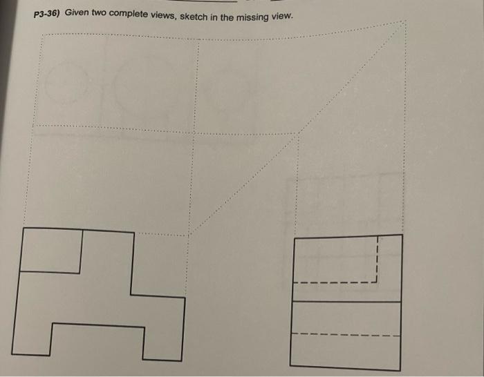 Solved P3-20) Sketch the front, top and right side views of | Chegg.com