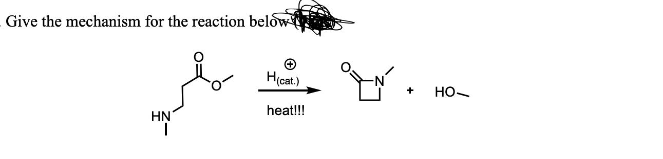 Solved Give the mechanism for the reaction below. draw out | Chegg.com