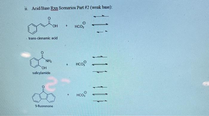 Solved ii. Acid/Base Rxn Scenarios Part #2 (weak base): | Chegg.com