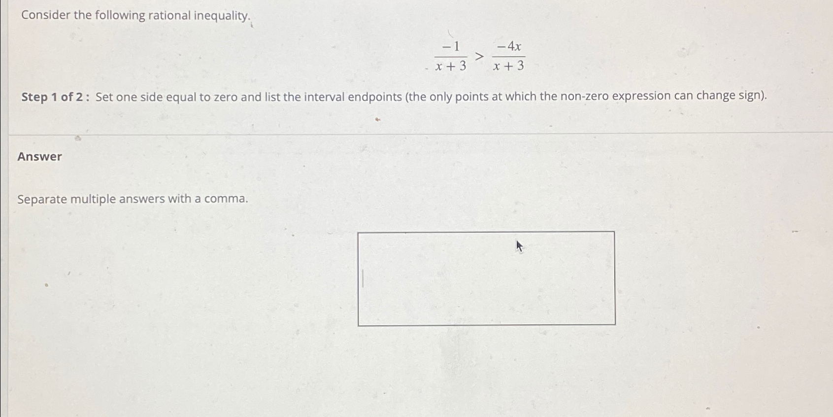 Solved Consider the following rational | Chegg.com