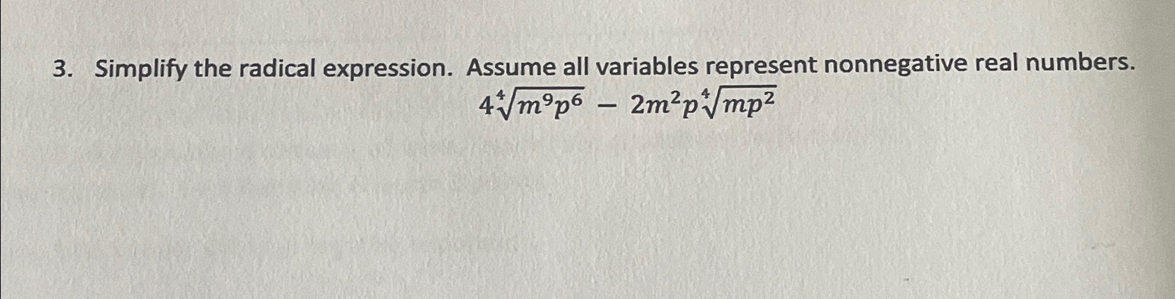 Solved Simplify the radical expression. Assume all variables | Chegg.com