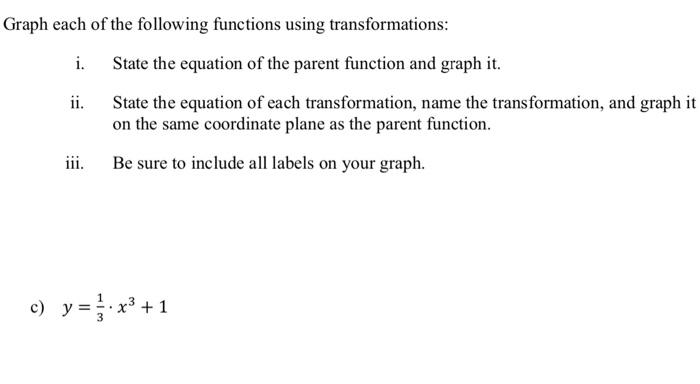 Solved Graph each of the following functions using | Chegg.com