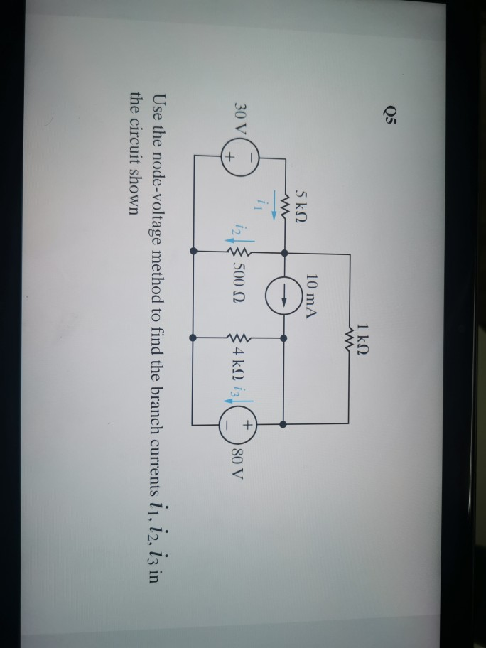 Solved Use the node voltage method to find the branch | Chegg.com