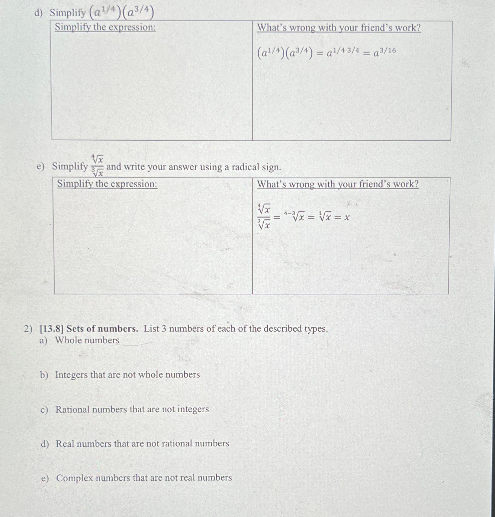 Solved d) ﻿Simplify (a14)(a34)What's wrong with your | Chegg.com