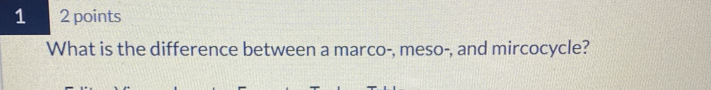 Solved 12 ﻿pointsWhat is the difference between a marco-, | Chegg.com