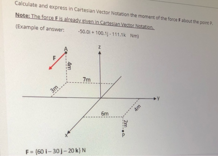 Solved Calculate and express in Cartesian Vector Notation | Chegg.com