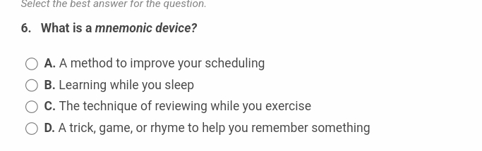 Solved Select the best answer for the question.6. ﻿What is a | Chegg.com