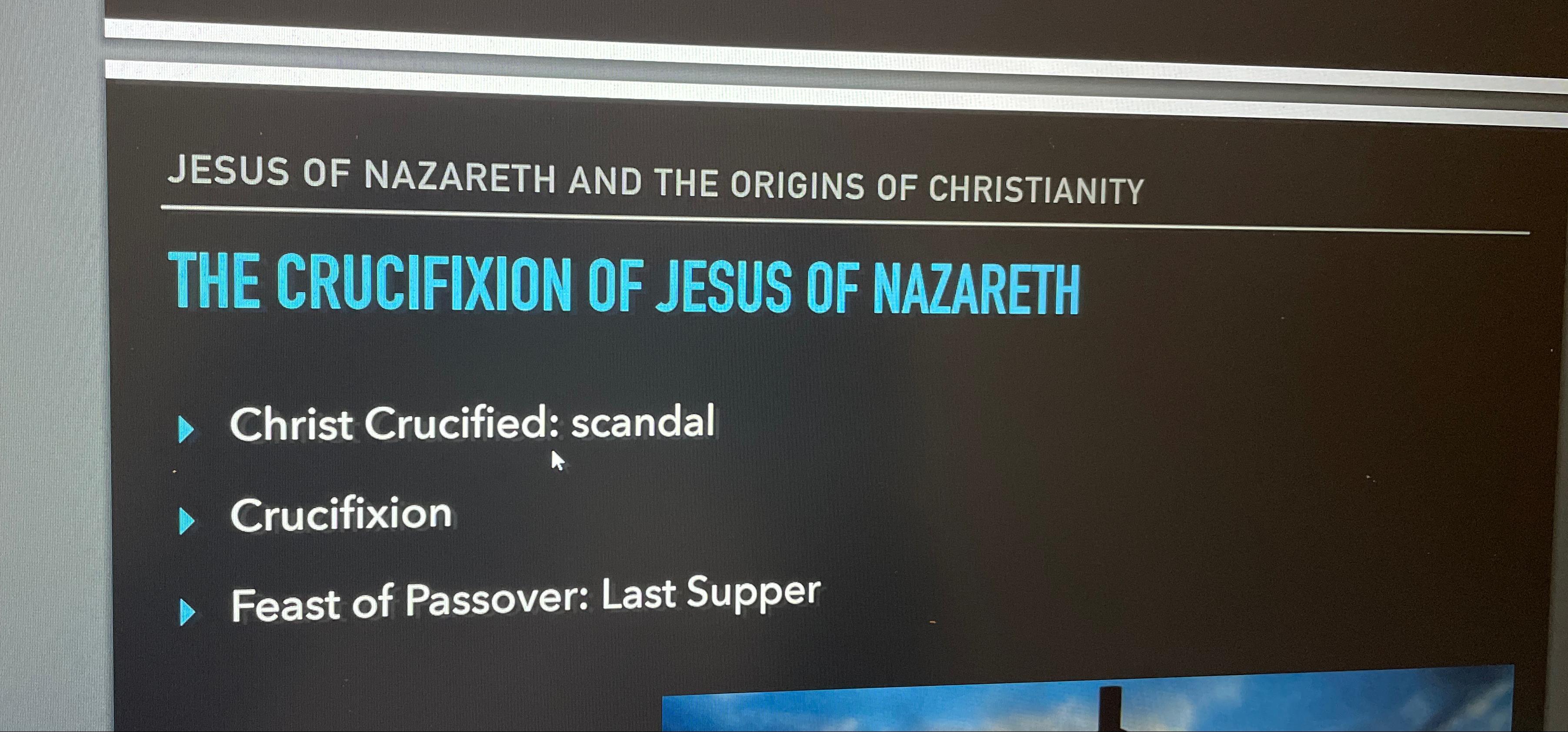Solved JESUS OF NAZARETH AND THE ORIGINS OF CHRISTIANITYTHE | Chegg.com