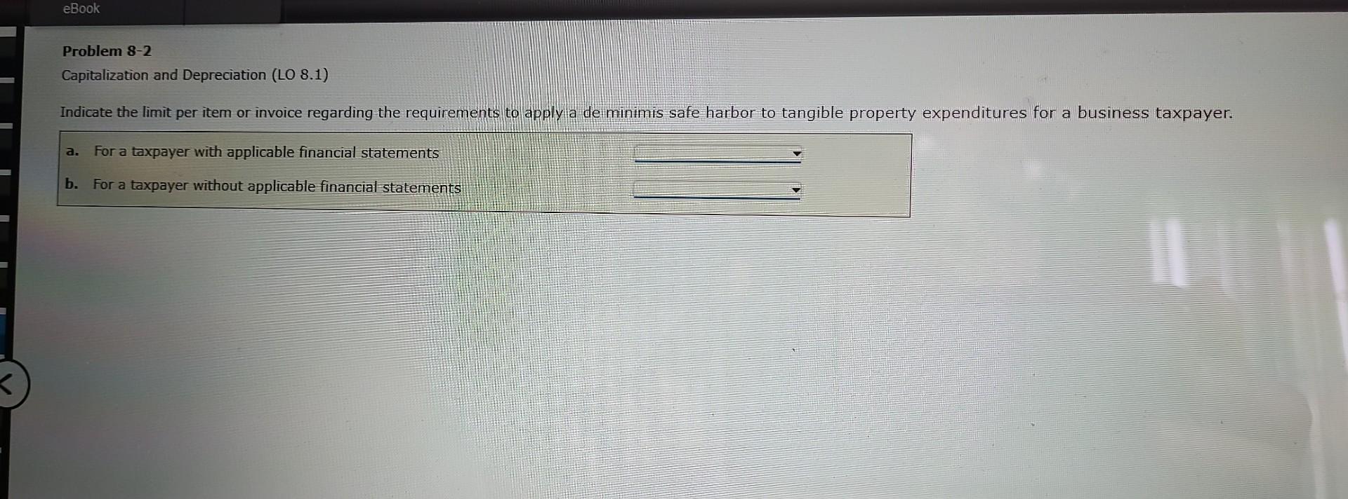 Solved Capitalization and Depreciation (LO 8.1) Indicate the | Chegg.com