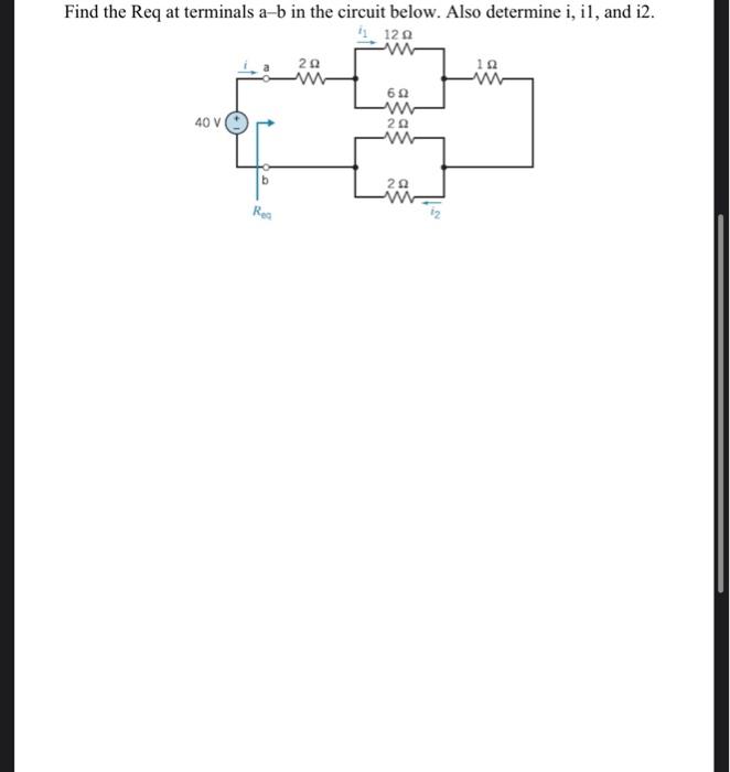 Solved Find the Req at terminals a-b in the circuit below. | Chegg.com