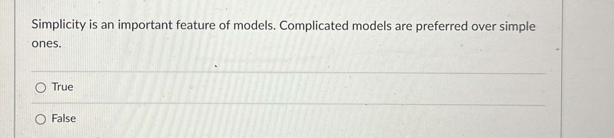 Solved Simplicity is an important feature of models. | Chegg.com