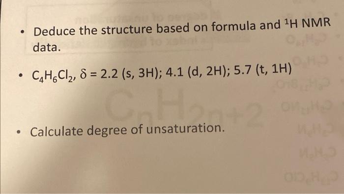 Solved - Deduce the structure based on formula and 1H NMR | Chegg.com